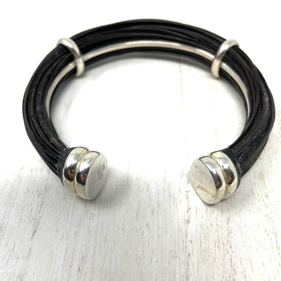 Charles Creig | Jewelry | Charles Creig Sterling Silver And Rubber Cuff ...
